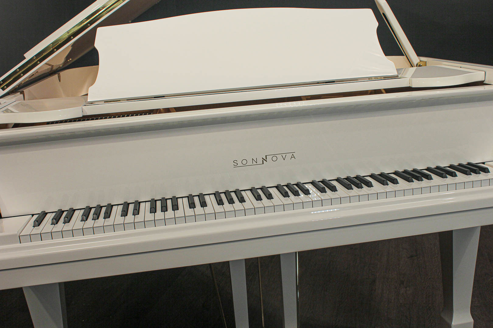 White And Gold Grand Piano